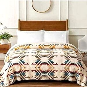 Pendleton | Bedding | Nwt Pendleton White Sands Sherpa Queen Blanket ...